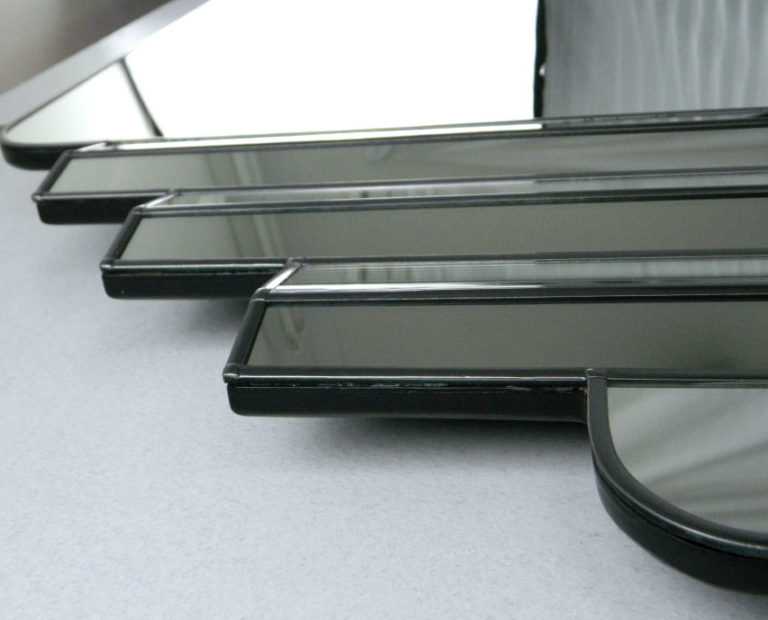 Milan Original Handcrafted Art Deco Over Mantle Wall Mirror in Silver ...