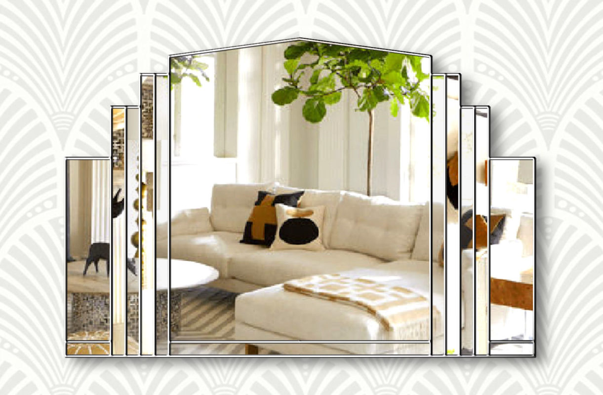 Serenity Original Handcrafted Over Mantle Mirror with Silver Trim ...