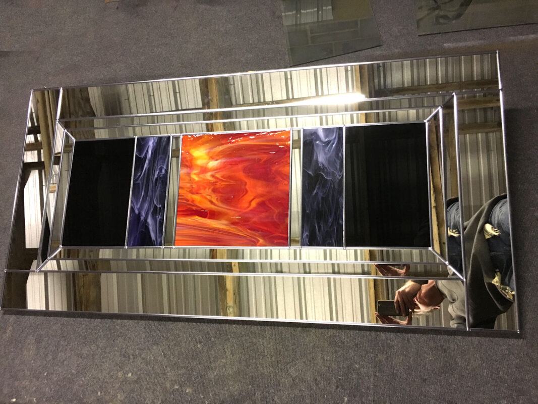 Velocity Original Handcrafted Coloured Glass Artistic Wall Mirror ...