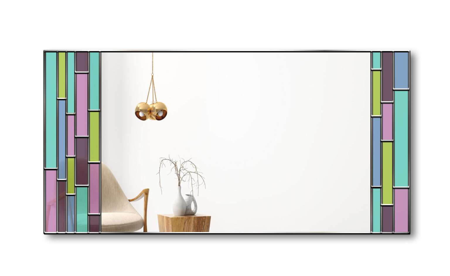 Chameleon Original Handcrafted Colourful Modern Wall Mirror – Symphony ...