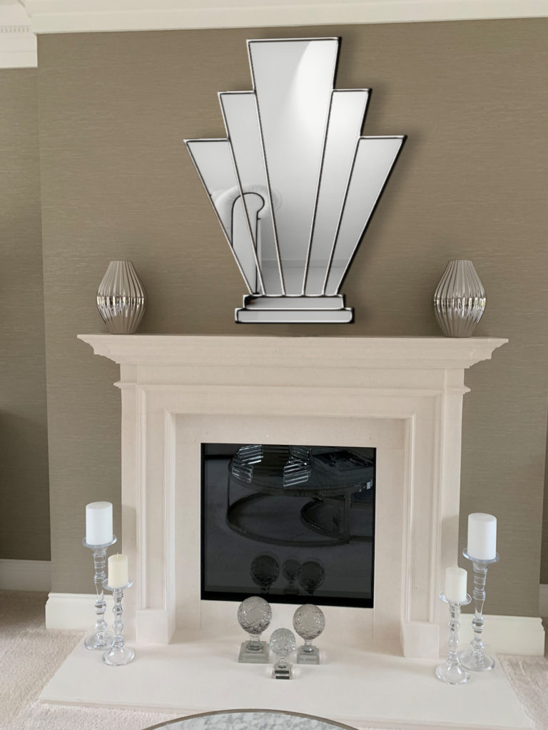 Charleston Original Handcrafted Art Deco Fan Wall Mirror in Gold ...