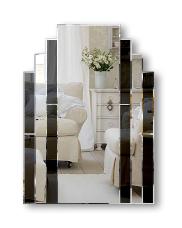 Classic Black Art Deco Over Mantle Wall Mirror - Bespoke Mirrors | Art ...