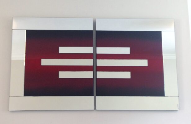 Sunset Original Hand-painted Art Wall Mirror – Reds - Bespoke Mirrors ...