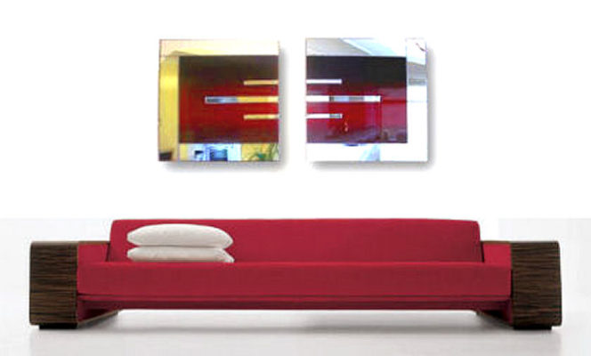 Sunset Original Hand-painted Art Wall Mirror – Reds - Bespoke Mirrors ...