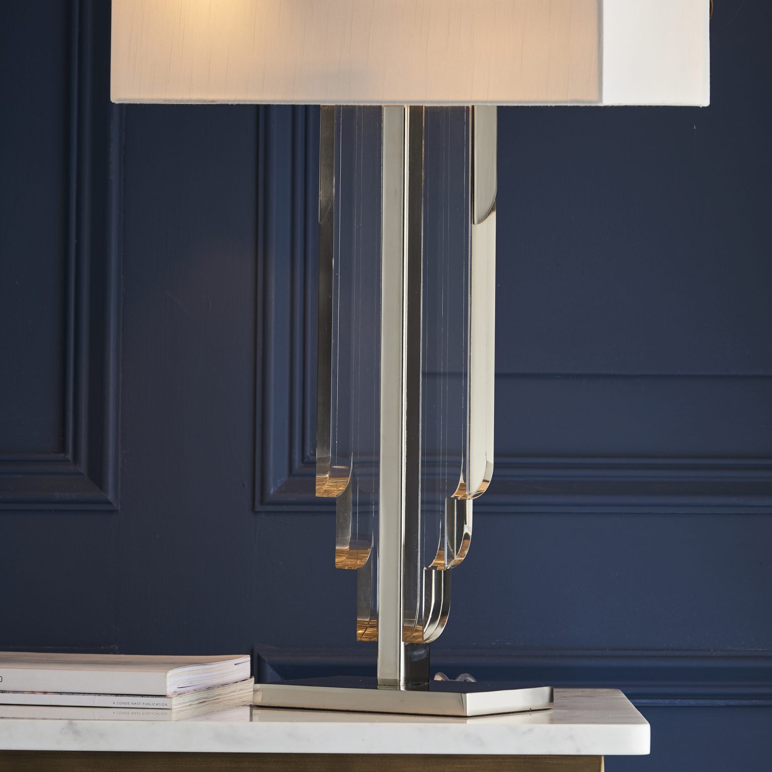 Art Deco Crystal Cascade Table Lamp - Bespoke Mirrors | Art Deco ...