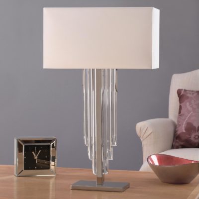 Art Deco Crystal Cascade Table Lamp - Bespoke Mirrors | Art Deco ...