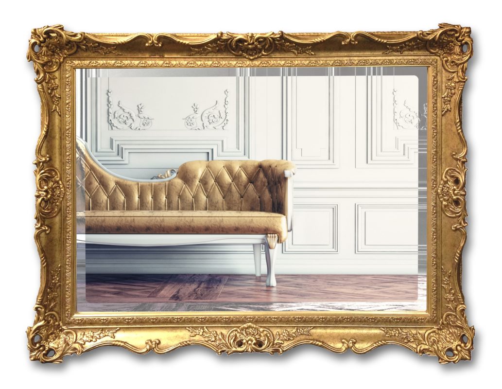 Warwick Handcrafted Swept Framed Mirror – Antique Gold - Bespoke ...