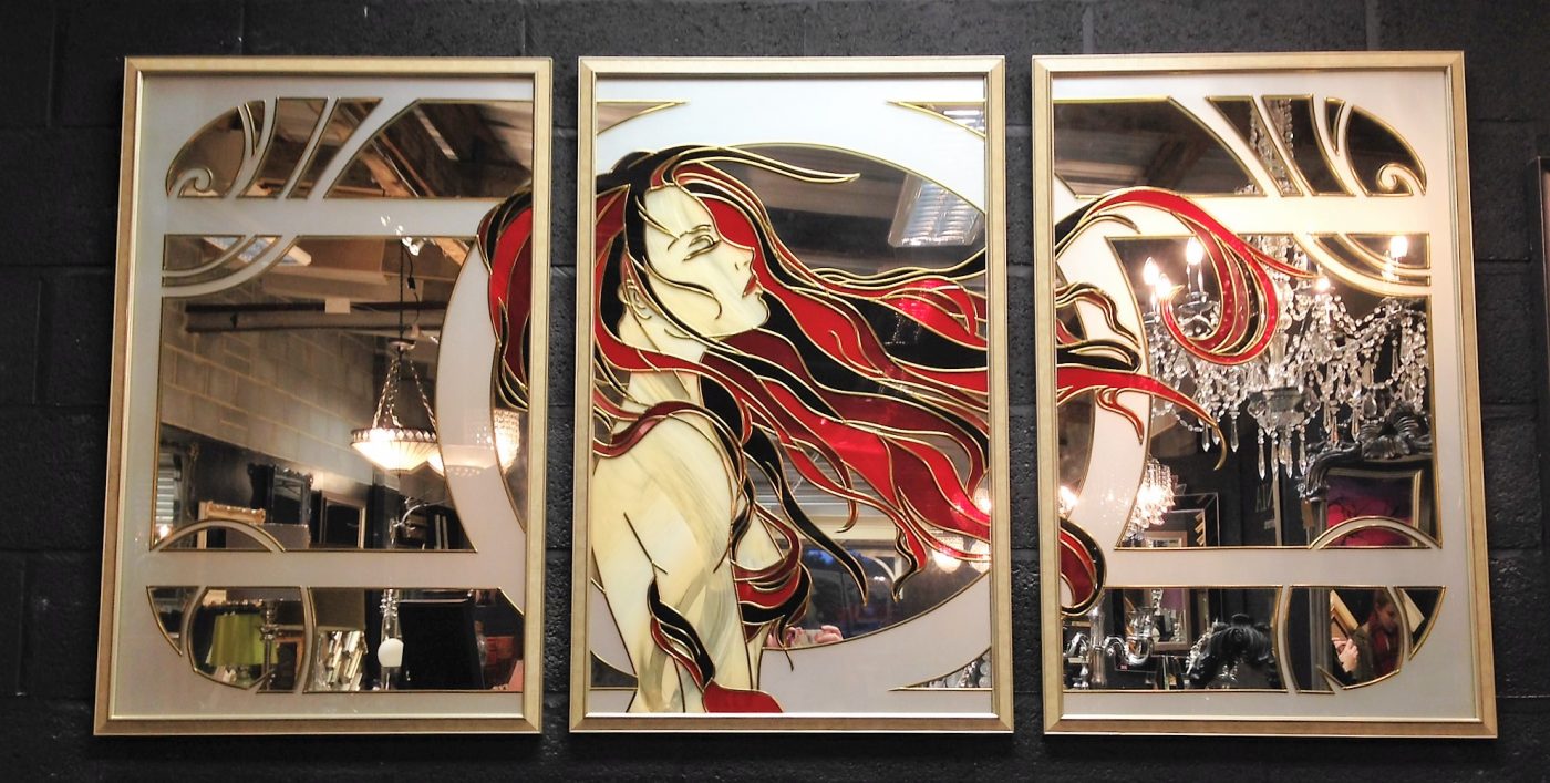 Ruby Original Glass Wall Art from British Mirror Artist Phillip Orr ...