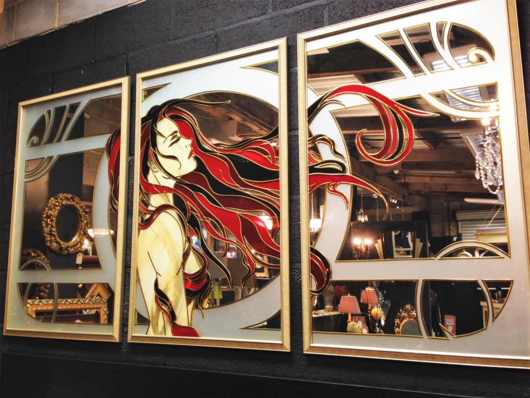 Ruby Original Glass Wall Art from British Mirror Artist Phillip Orr ...