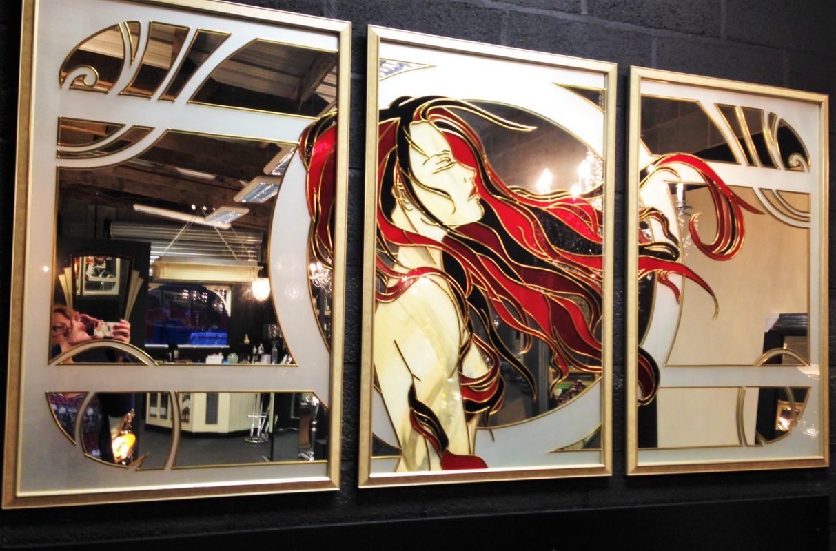 Ruby Original Glass Wall Art from British Mirror Artist Phillip Orr ...