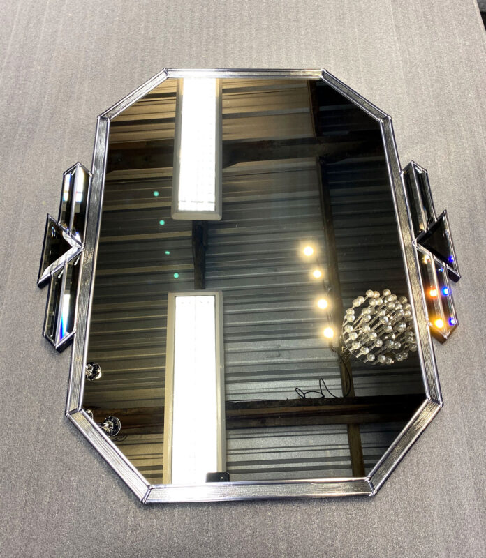 Tiffany Original Handcrafted Art Deco Over Mantle Wall Mirror with ...