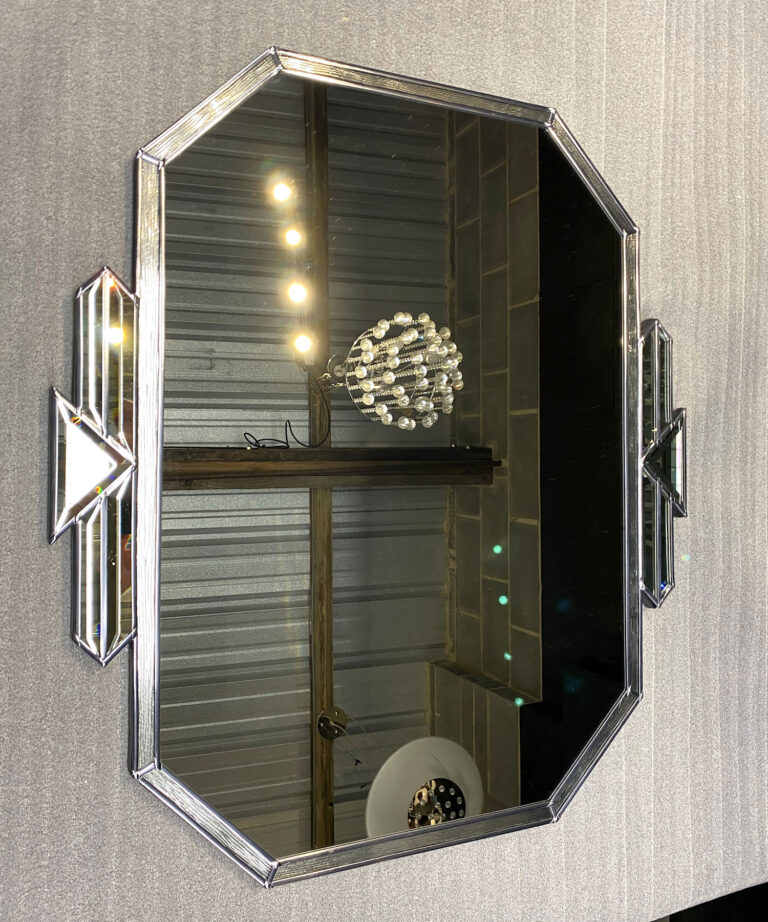 Tiffany Original Handcrafted Art Deco Over Mantle Wall Mirror with ...