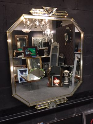 Tiffany Original Handcrafted Art Deco Over Mantle Wall Mirror with ...