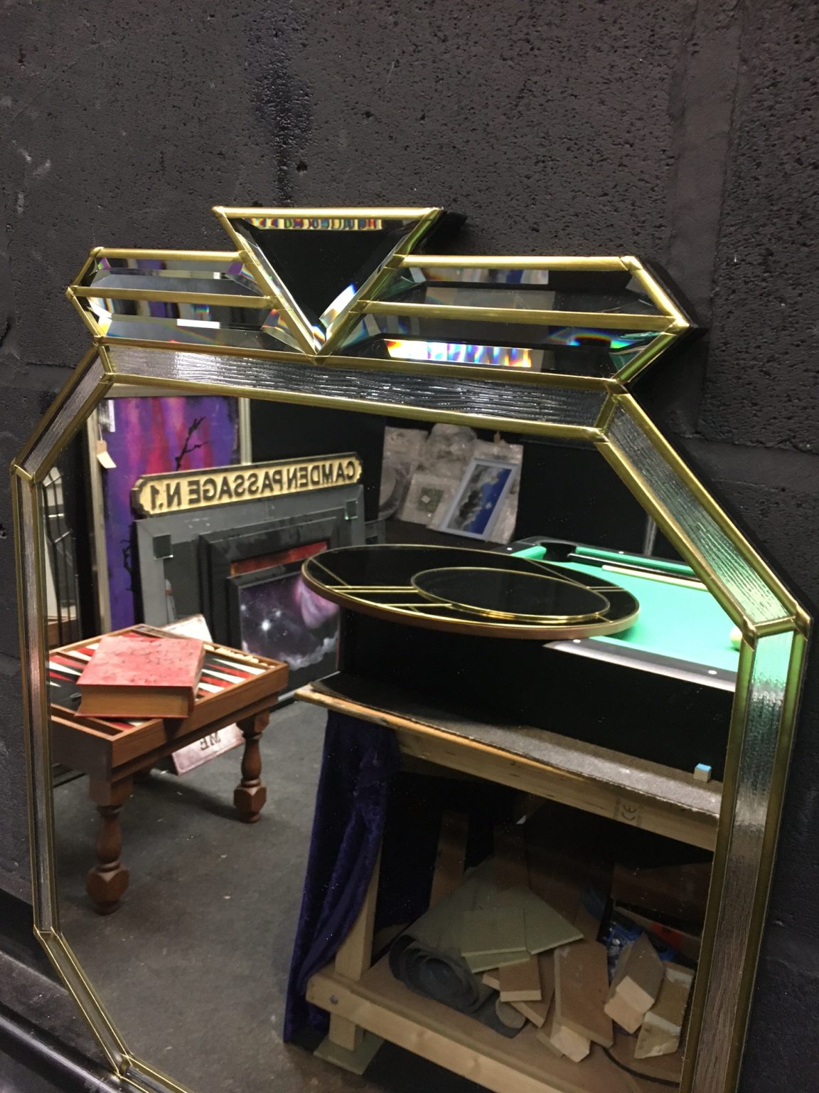 Tiffany Original Handcrafted Art Deco Over Mantle Wall Mirror with ...