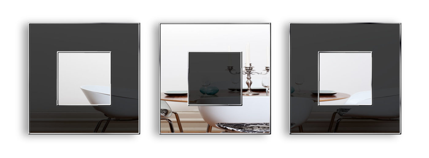 Indulgence Modern Coloured Wall Mirror in Jet Black - Bespoke Mirrors ...