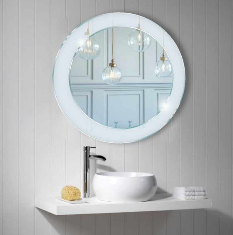 Princeton Metal Framed Handmade Over Mantle Round Wall Mirror in ...