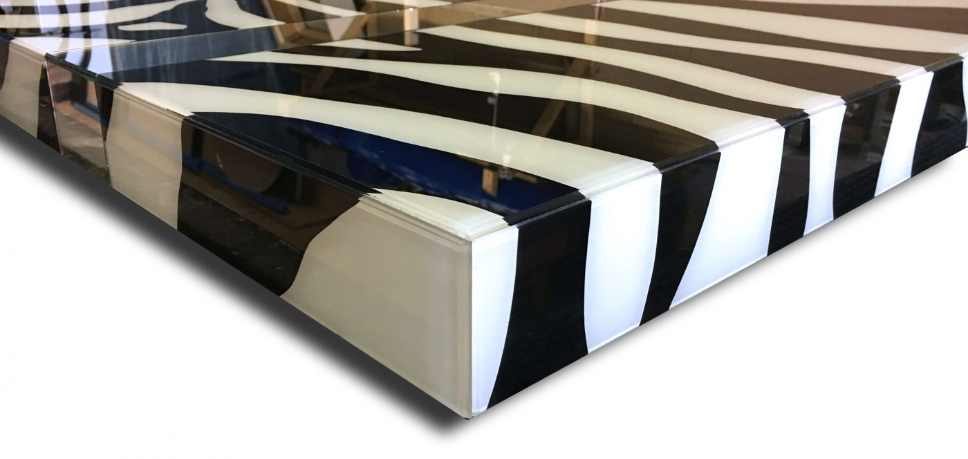 Original hand-painted Zebra Glass Wall Art from Phillip Orr - Bespoke ...