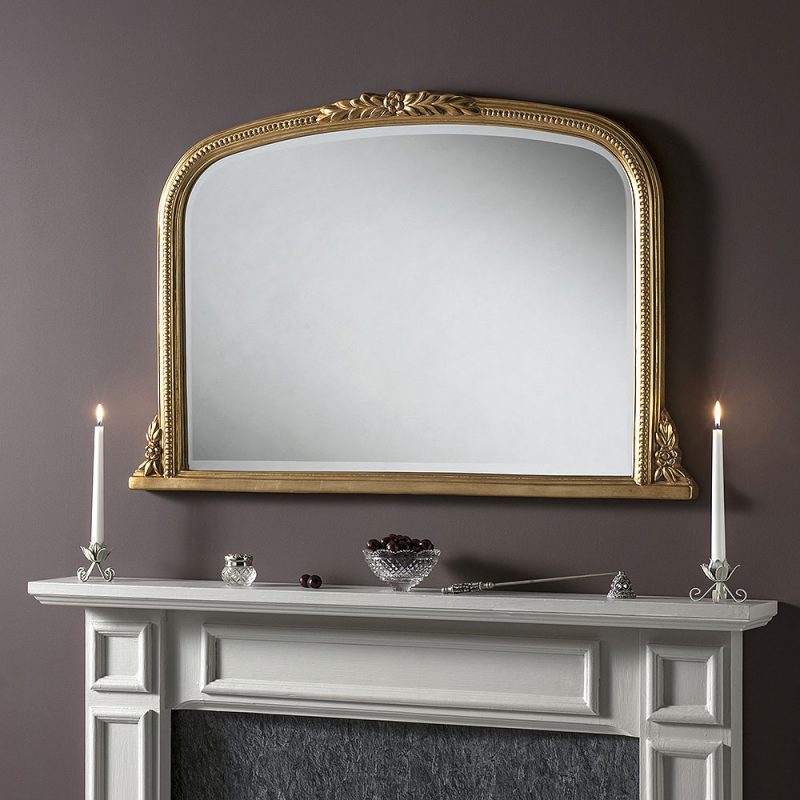 Nicoli Ornate Swept Framed Full Length Mirror in Antique Silver ...