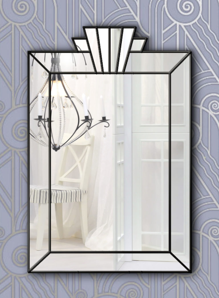 Vienna Royal Original Handcrafted Art Deco Wall Mirror with Gold Trim ...