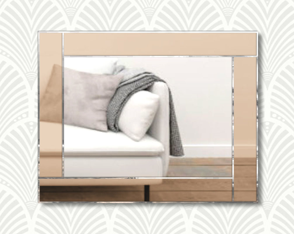 Vogue Original Handcrafted Modern Over Mantle Wall Mirror with Bronze ...