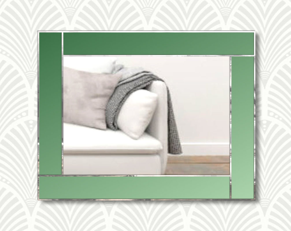 Vogue Original Handcrafted Modern Over Mantle Wall Mirror in Sage Green ...