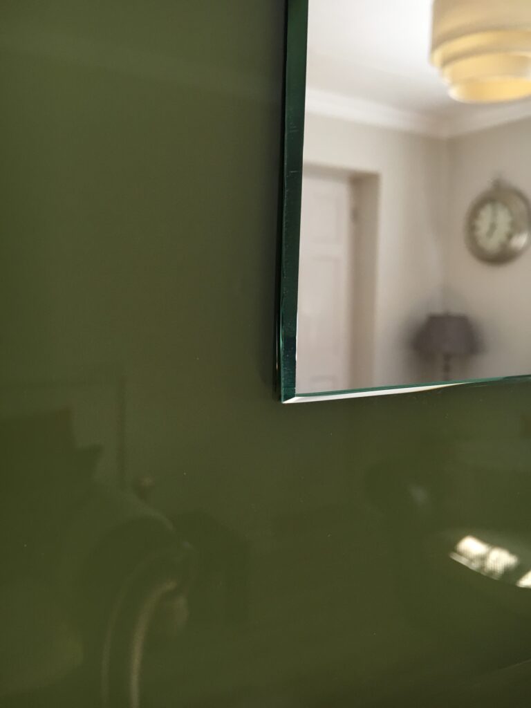 Indulgence Modern Coloured Wall Mirror in Olive Green - Bespoke Mirrors ...