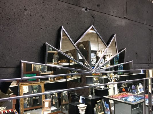 Hobart Original Handcrafted Art Deco Fan Over Mantle Wall Mirror in ...