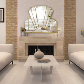 Knightsbridge Original Fan Art Deco Handcrafted Full Length Wall Mirror ...