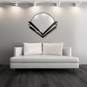 Kyoto Original Handmade Circular Fan Art Deco Wall Mirror in Bronze and ...