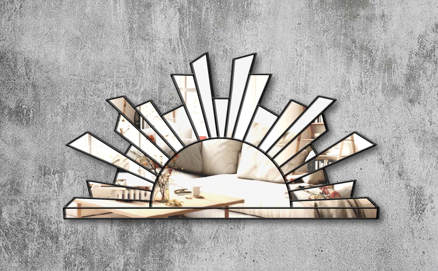 Solaris Splendor: Sunburst Aztec Fan Wall Mirror - Bespoke Mirrors ...