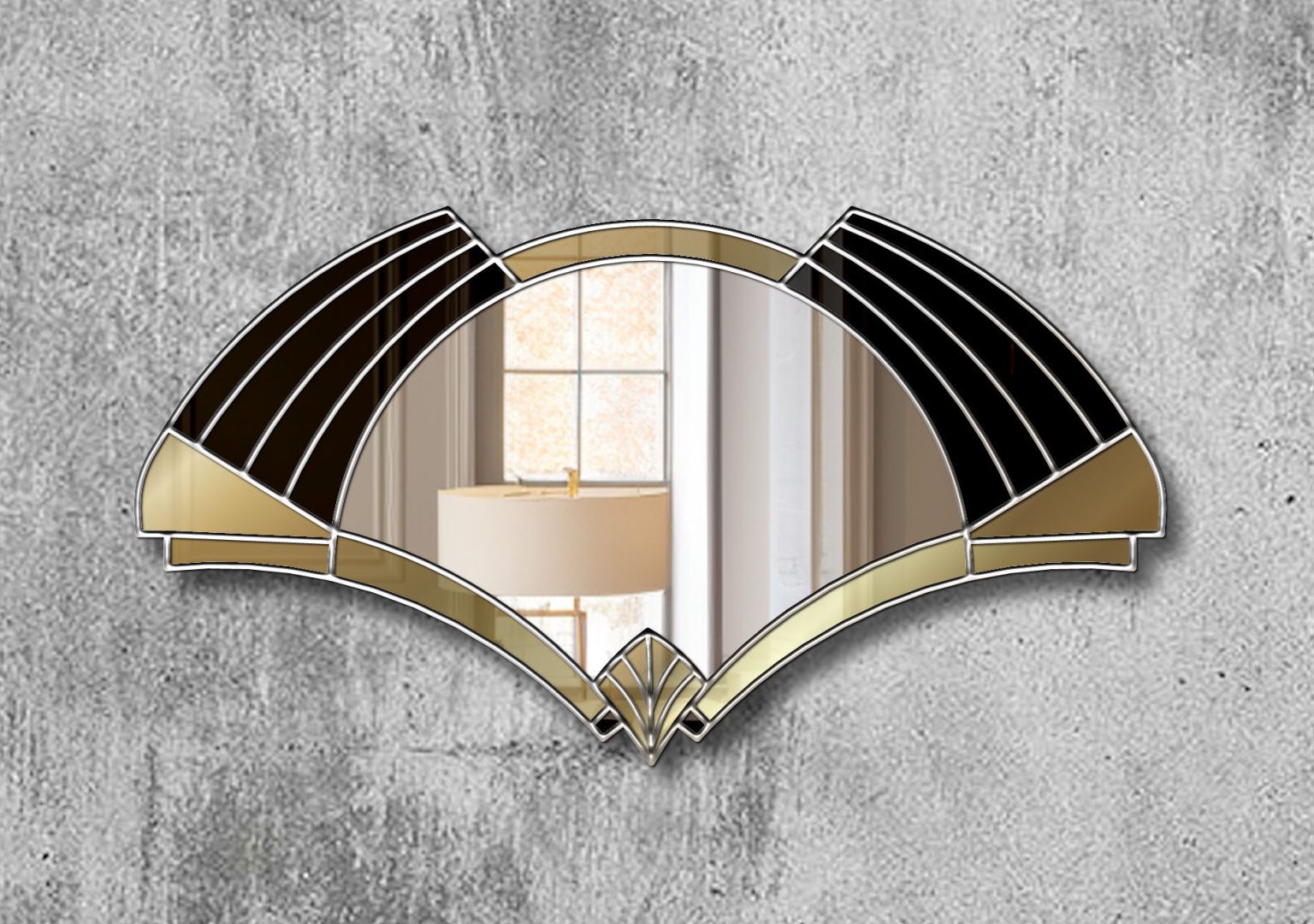 Elise Deco Nouveau in Black - Bespoke Mirrors | Art Deco Mirrors ...