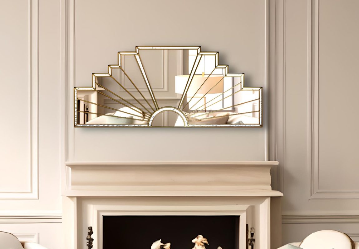 Lyon Deco Radiance: Timeless Statement Art Deco Wall Mirror in Silver ...