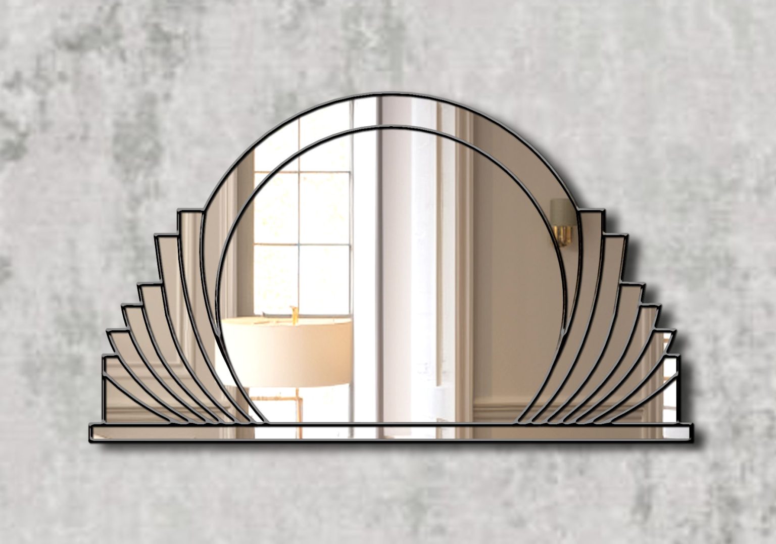 Messina Majesty Deco Mirror in Gold - Bespoke Mirrors | Art Deco ...