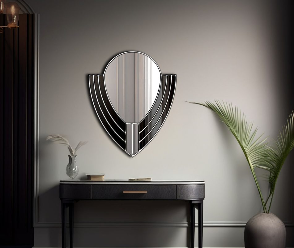 Odin The Reflections Art Deco Wall Mirror in Silver - Bespoke Mirrors ...