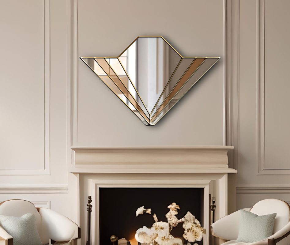 Tivoli Artistry Reflections Fan Art Deco Mirror in Gold and Bronze ...